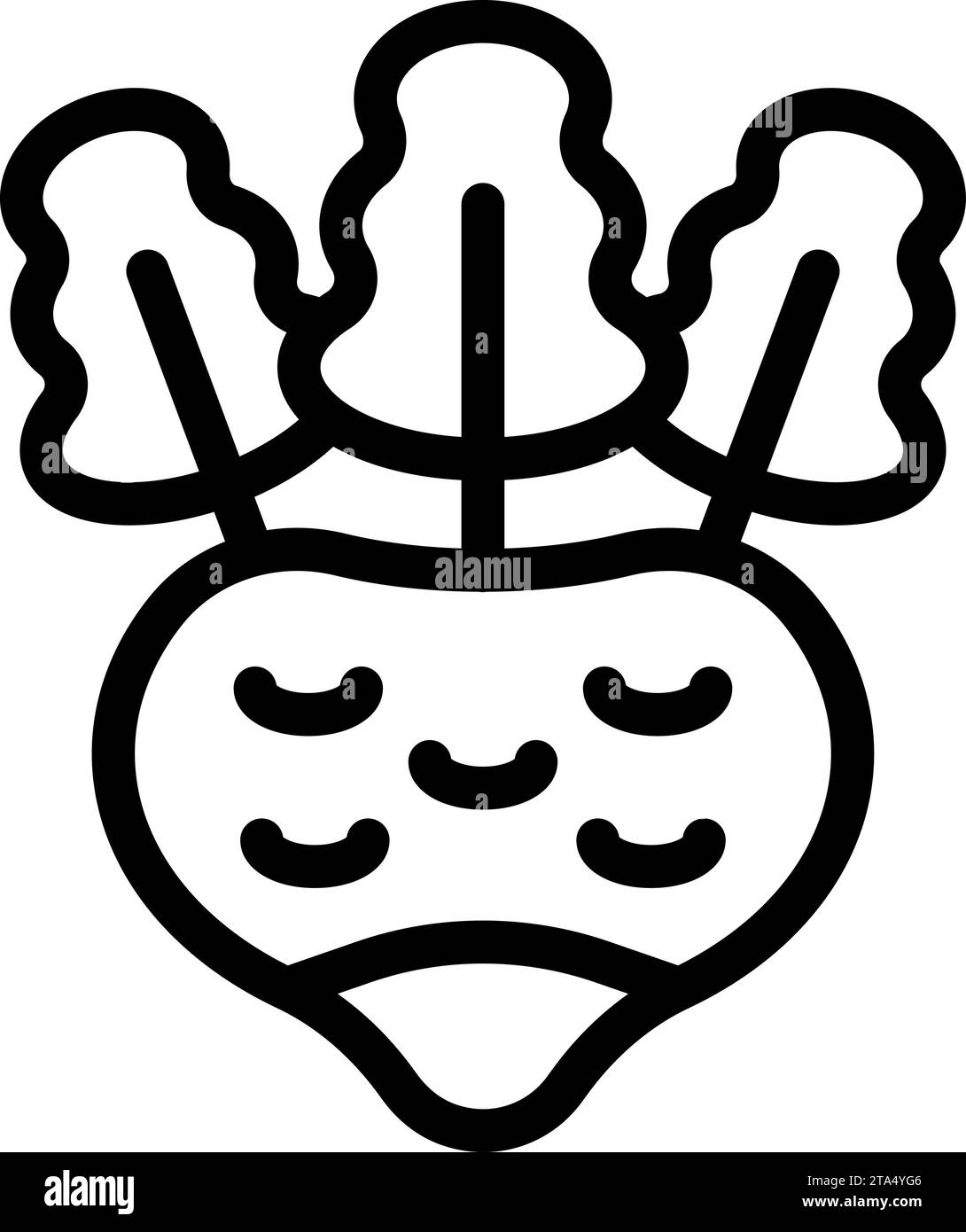 Turnip kohlrabi icon outline vector. Fresh beetroot ingredient. Root ...