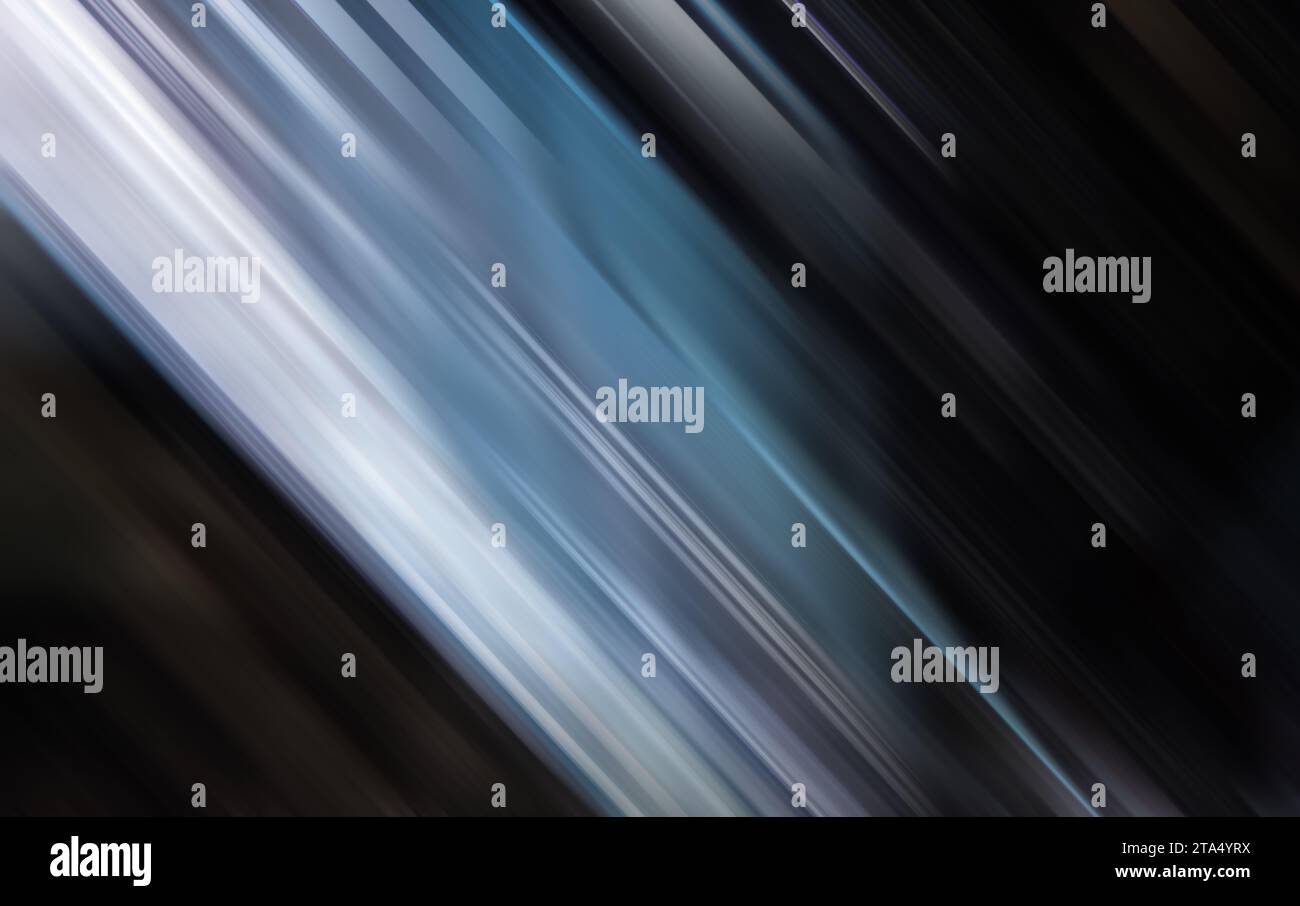 Slanted dynamic metallic livid blurry light blue silver stripes ...