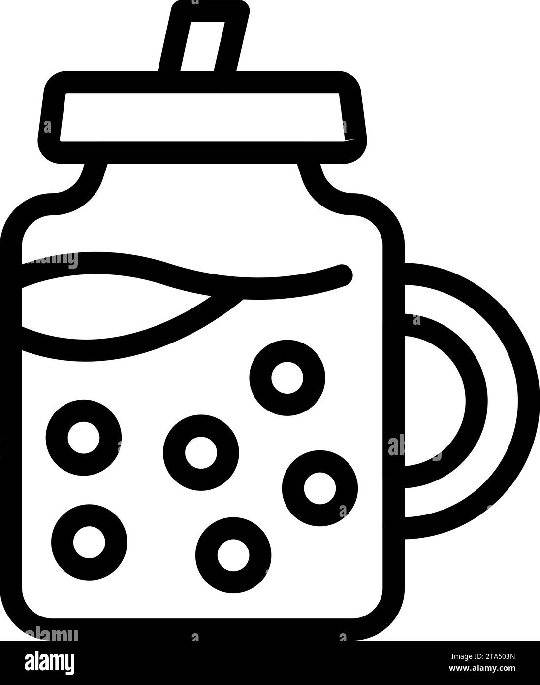 Bubble tea bottle icon outline vector. Coffee milky smoothie. Boba Asian tea Stock Vector Image ...