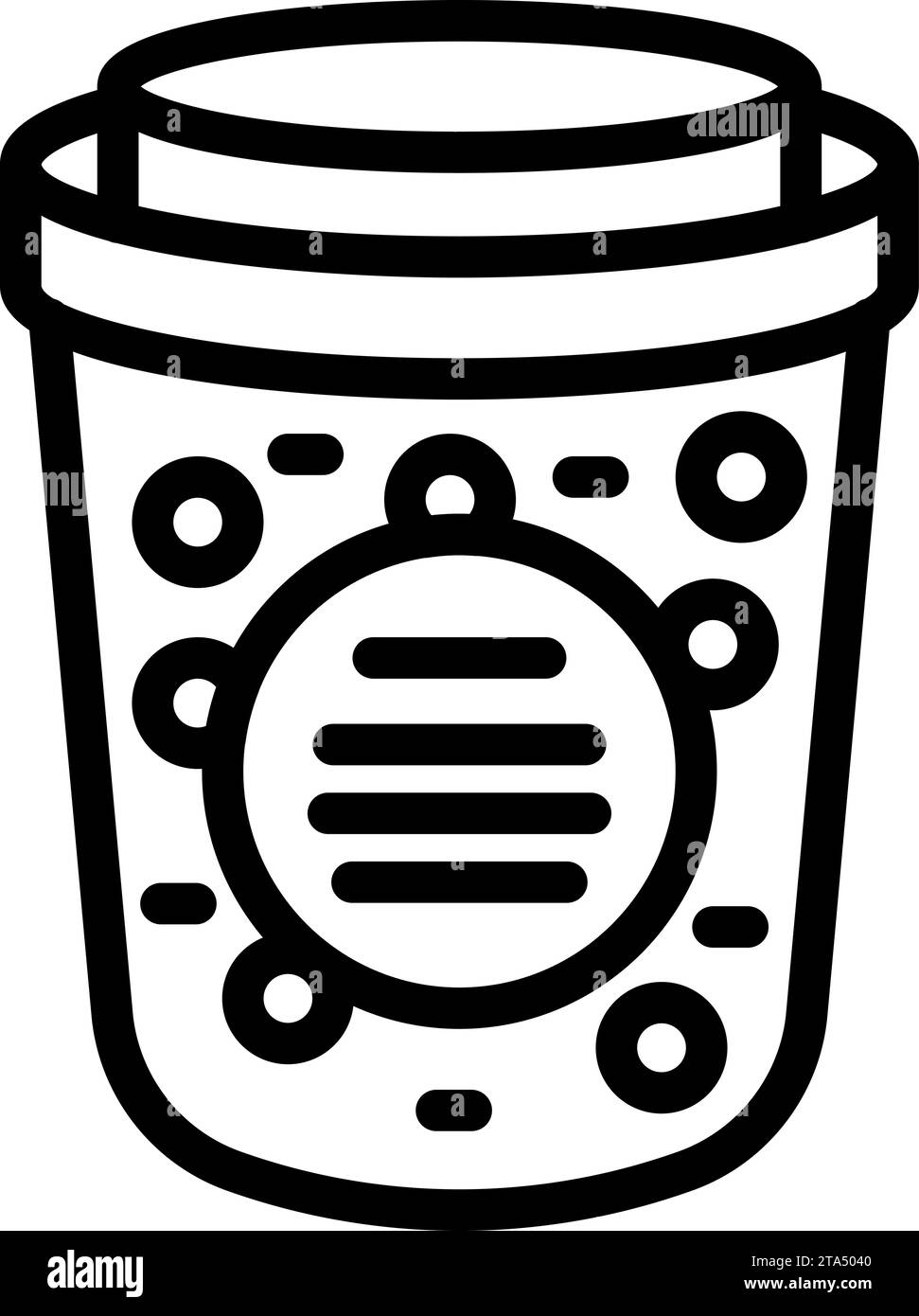 Bubble pearl tea icon outline vector. Boba Asian beverage. Traditional Taiwanese drink Stock ...