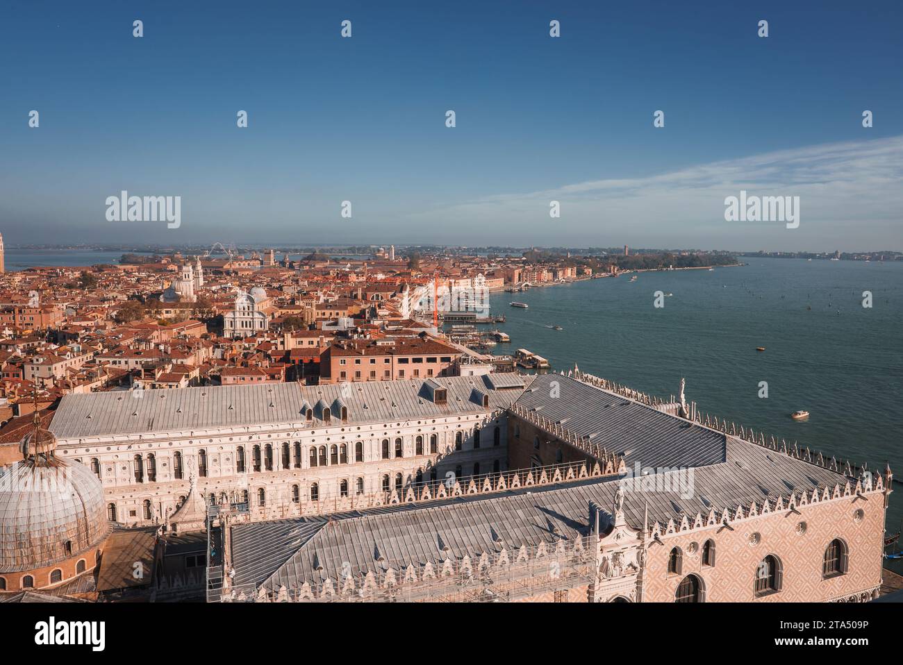 Stunning Aerial View of Venice, Italy with Iconic Canals and Waterways ...