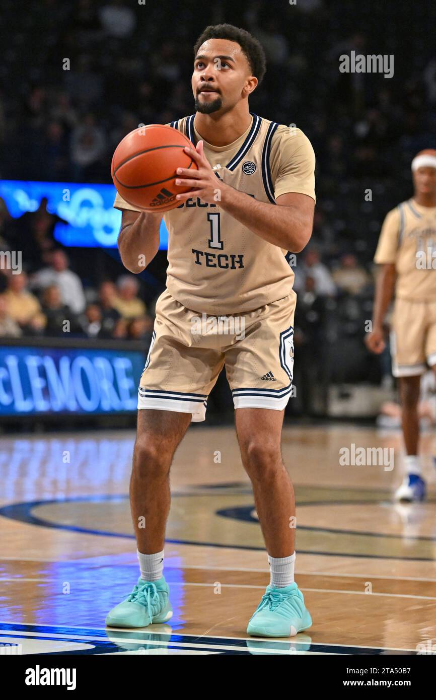 ATLANTA, GA – NOVEMBER 28: Georgia Tech guard Kyle Sturdivant (1 ...