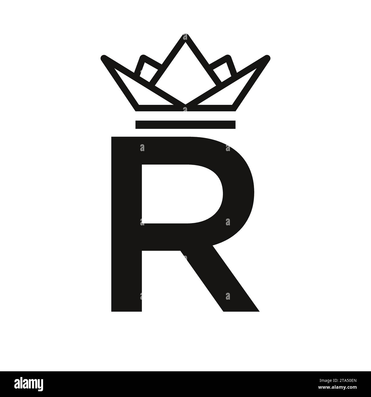 Initial Letter R Crown Logo. Crown Logo for Beauty, Fashion, Star ...
