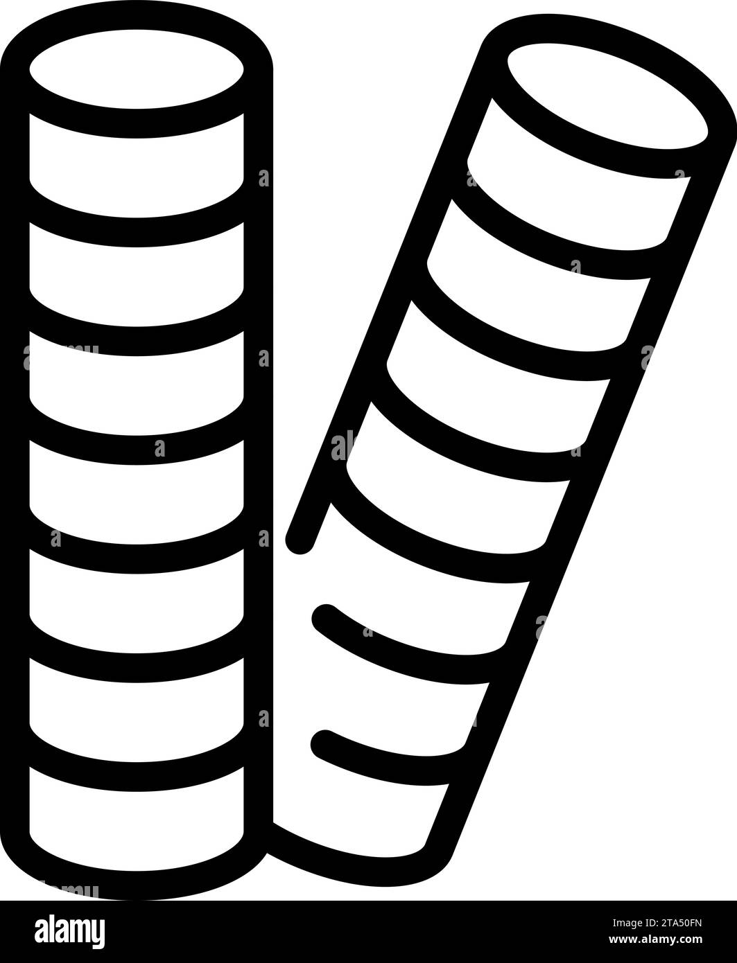 Wafer sticks icon outline vector. Gourmet crispy biscuit. Crunchy ...