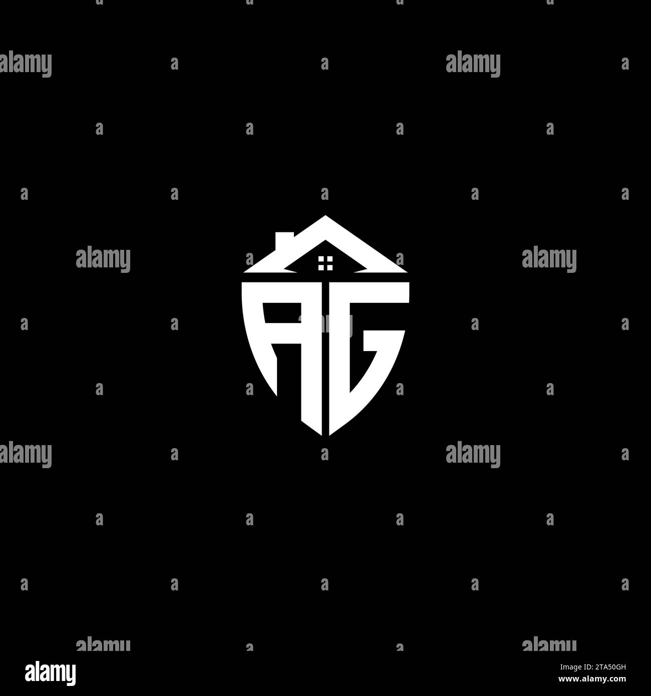 Ag monogram logo Black and White Stock Photos & Images - Alamy