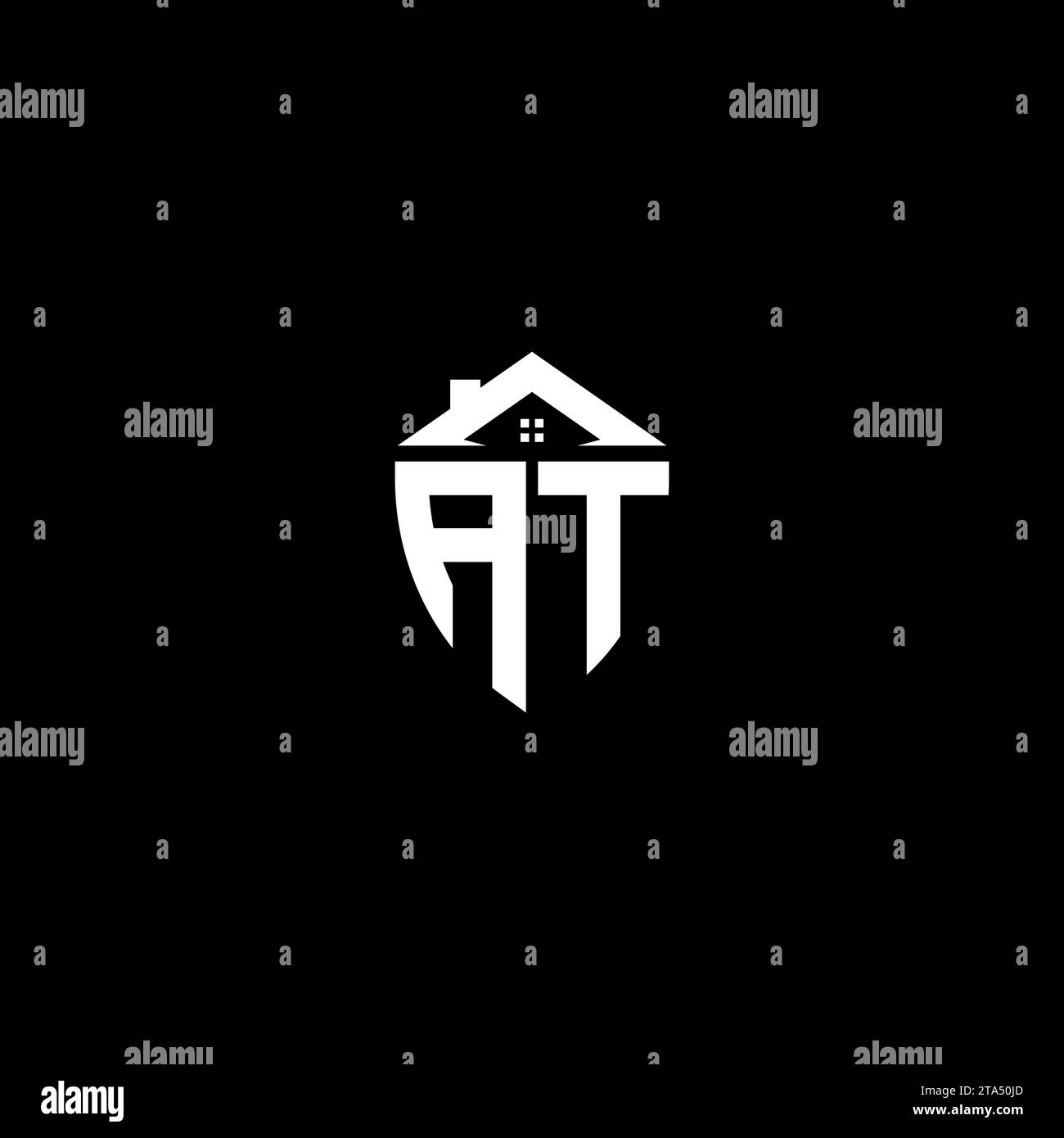 Monogram luxury house icon Black and White Stock Photos & Images - Alamy