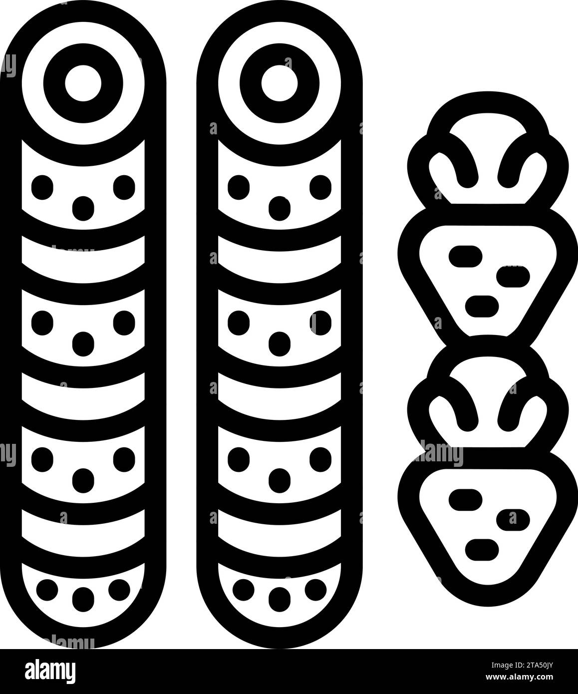 Wafer rolls cracker icon outline vector. Dessert sticks snack. Crispy ...
