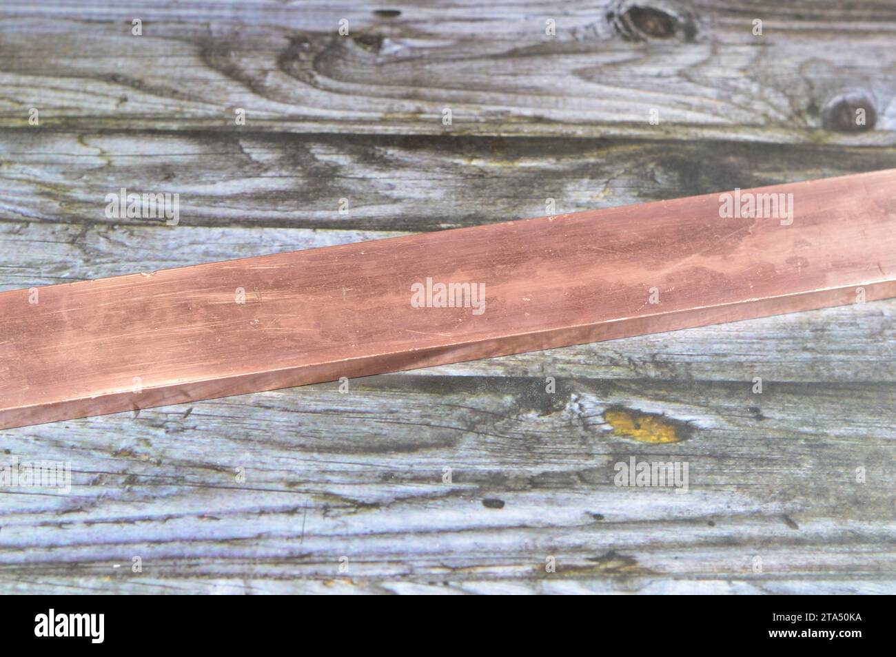 Long heavy copper bar, Copper is a mineral, an element and a metal ...
