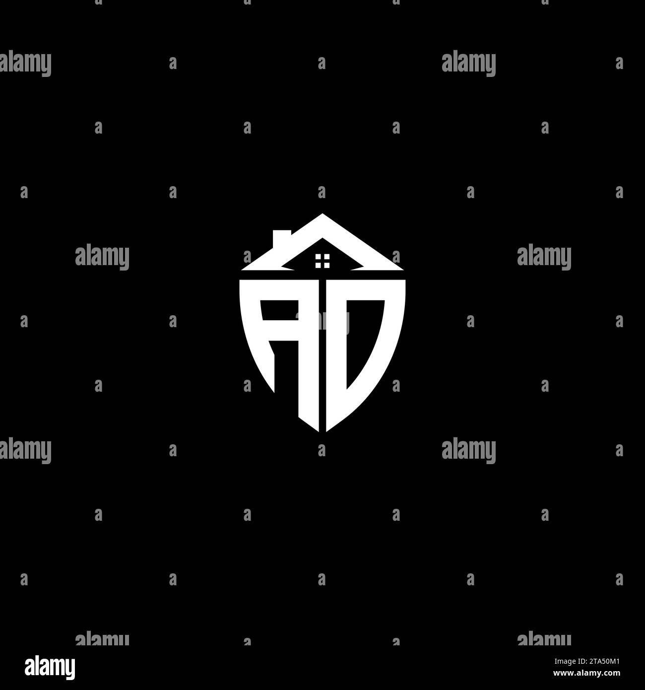 AD initials premium shield logo monogram with home designs modern ...