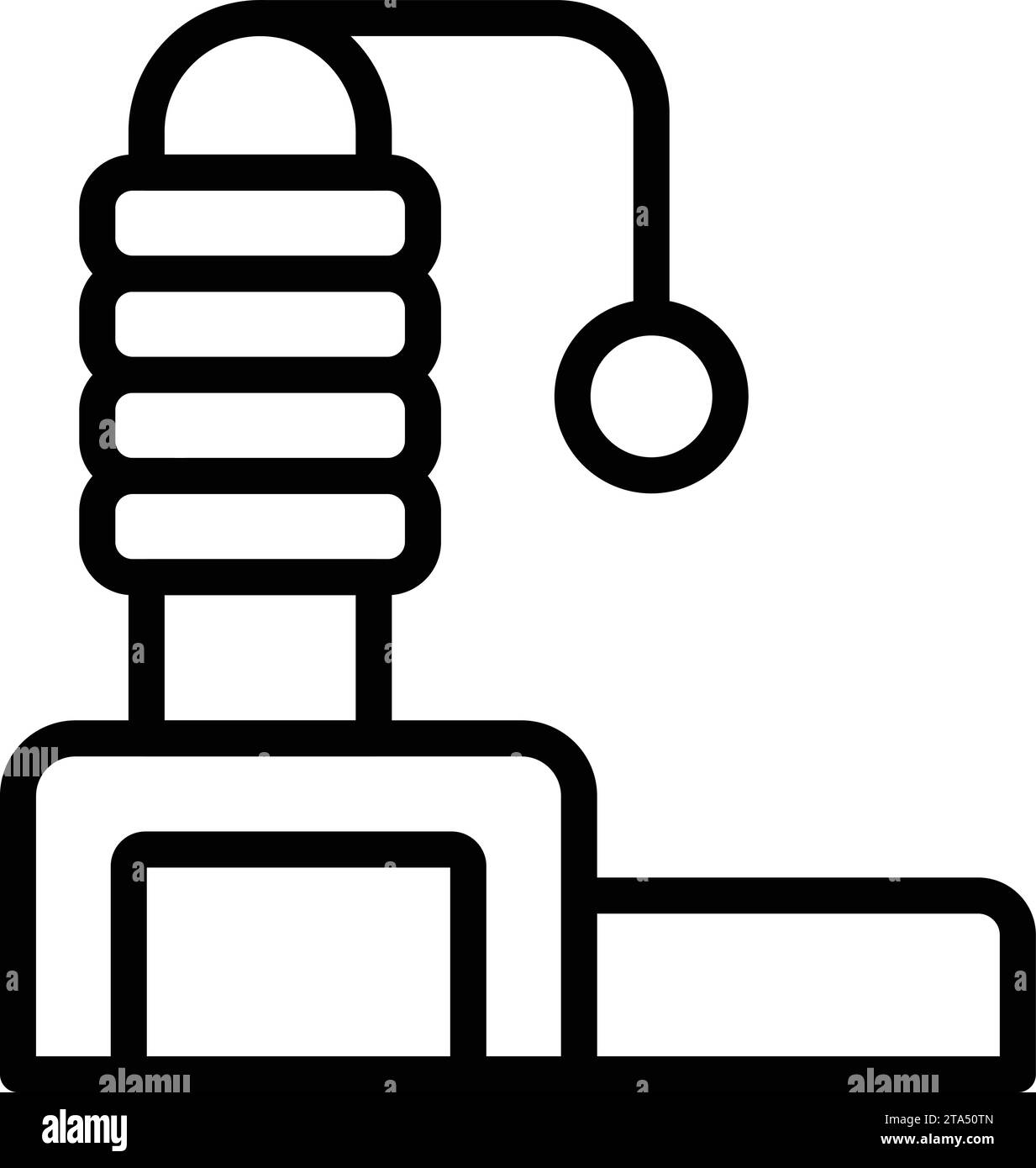 Cat scratching post icon outline vector. Pet playing furniture. Wooden ...