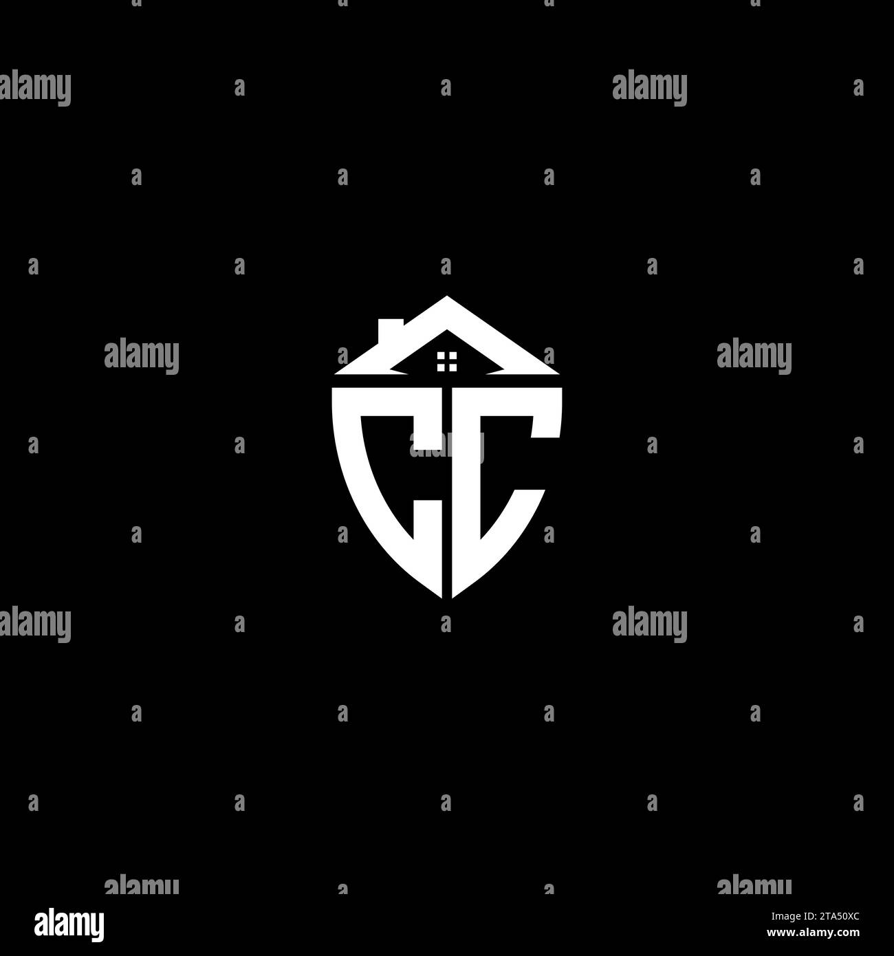 Cc real estate initials logo hi-res stock photography and images - Alamy