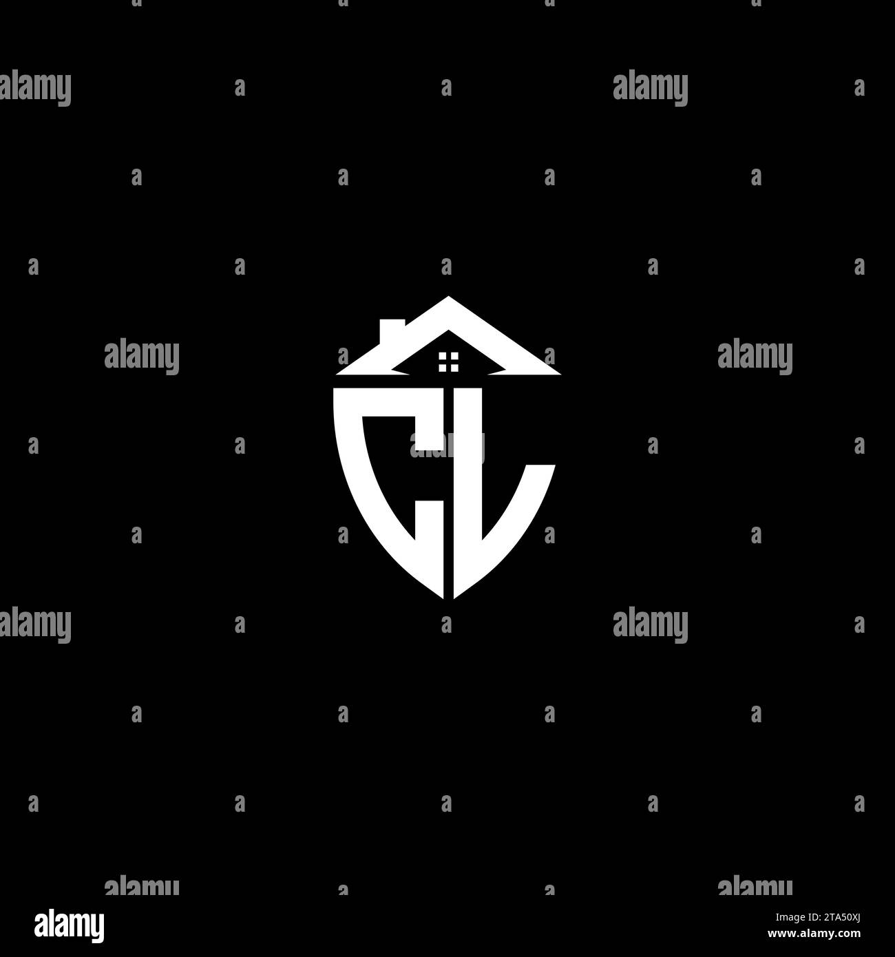 Cl real estate initials logo hi-res stock photography and images - Alamy