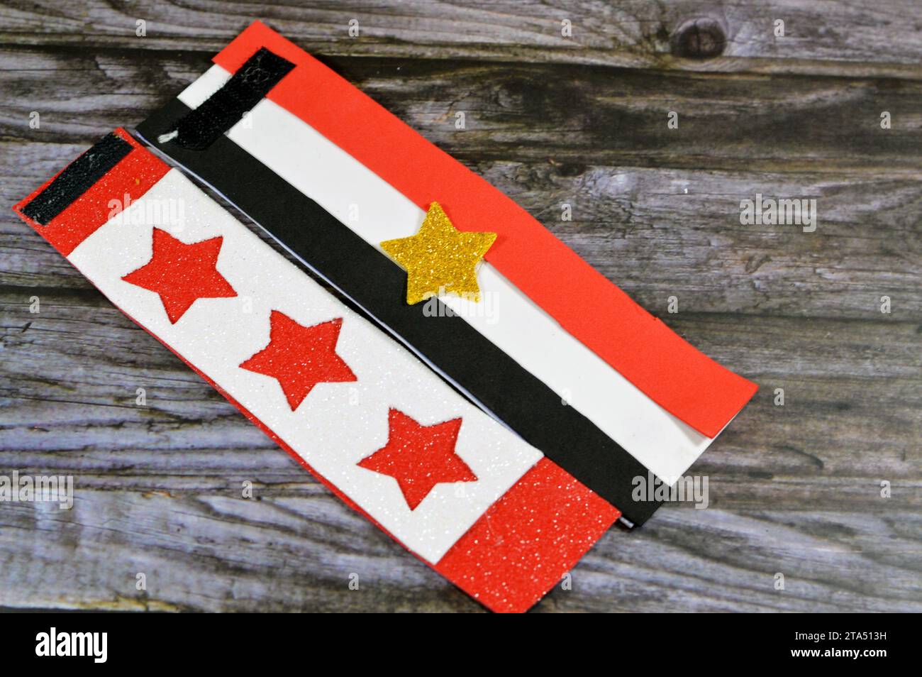 Flag of Egypt colors and stars by glittered colorful Eva foam sheets ...