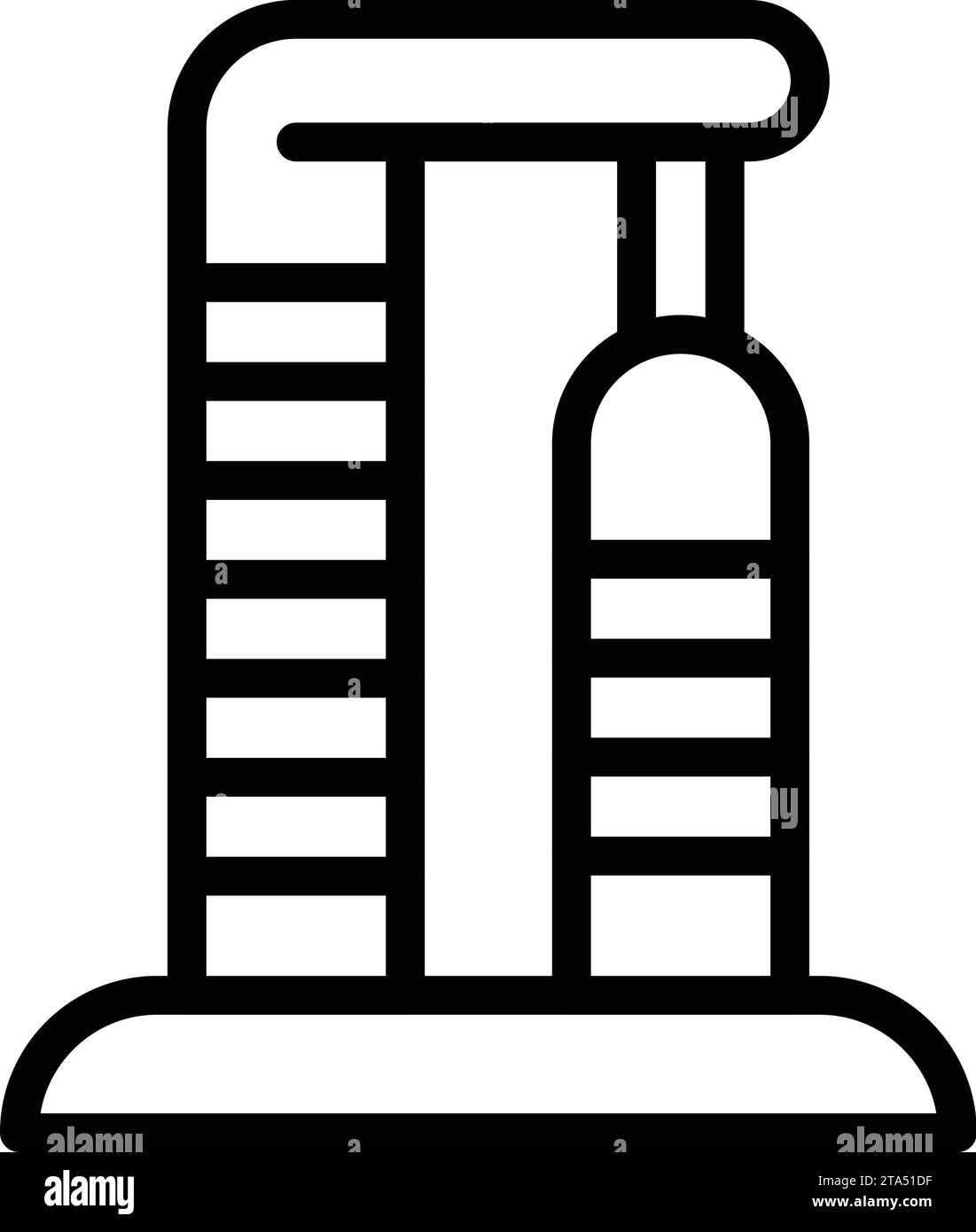 Double timber cat scratcher icon outline vector. Scratching feline post ...