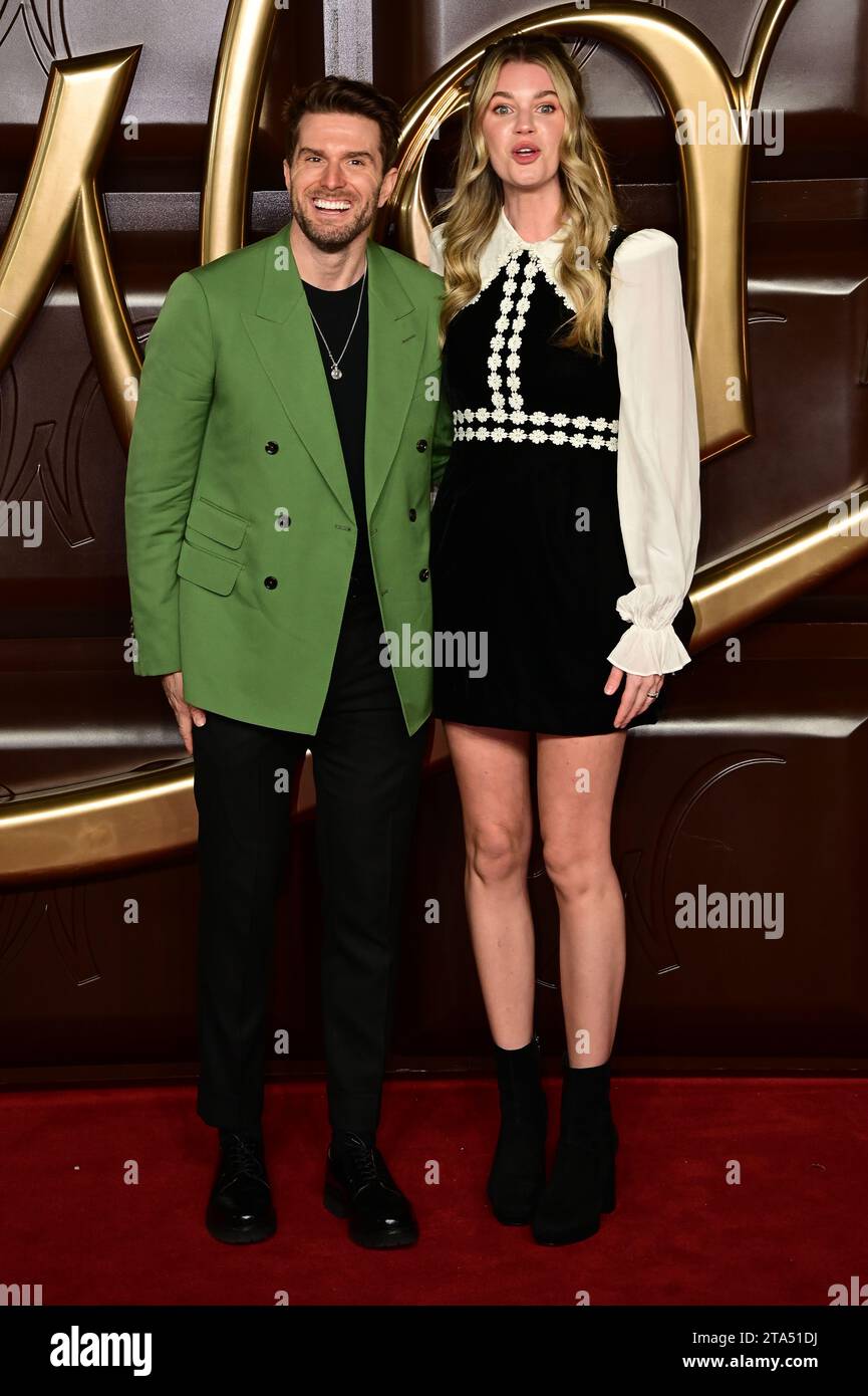 London, UK. 28th Nov, 2023. Joel Dommett and Hannah Cooper attends the ...