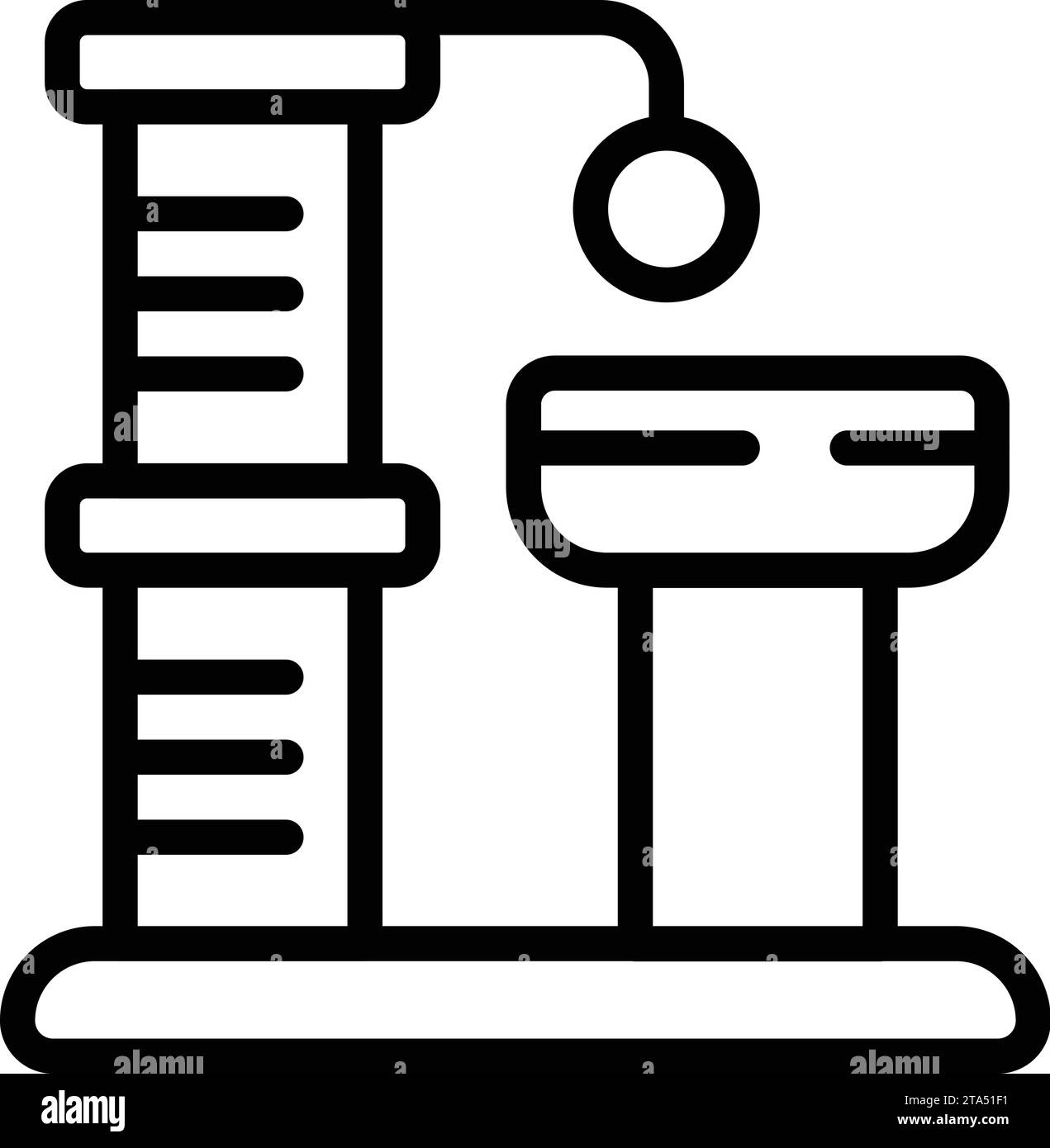 Cat post scratching activity icon outline vector. Kitten plaything and ...
