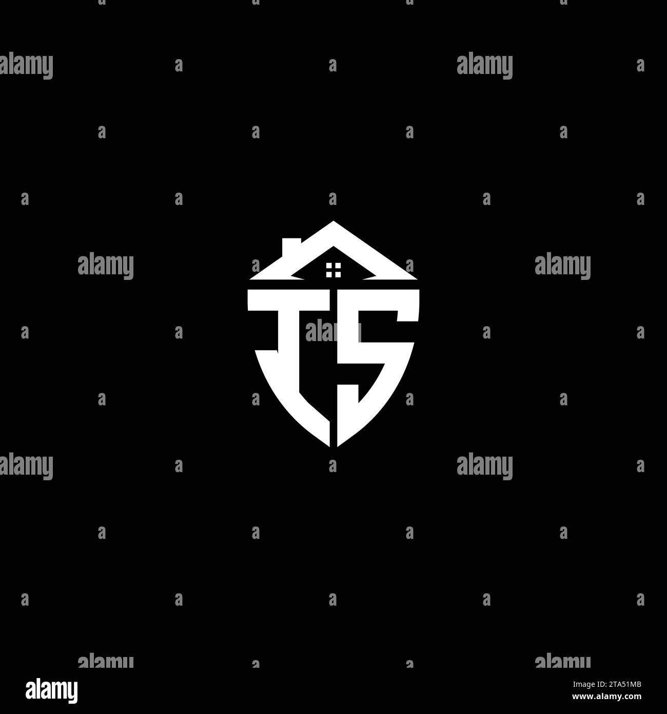 IS initials premium shield logo monogram with home designs modern ...