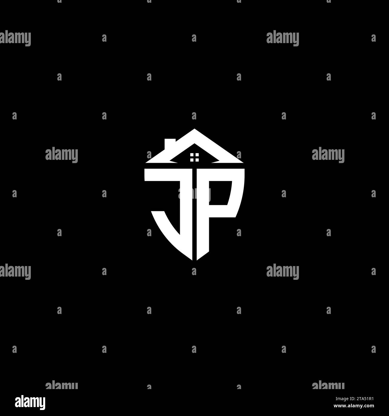 Initial jp logo vector vectors hi-res stock photography and images - Alamy