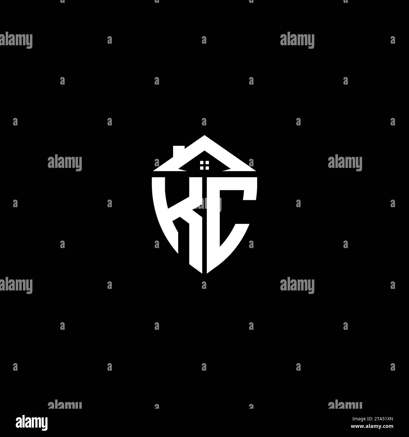 Kc logo design Black and White Stock Photos & Images - Alamy