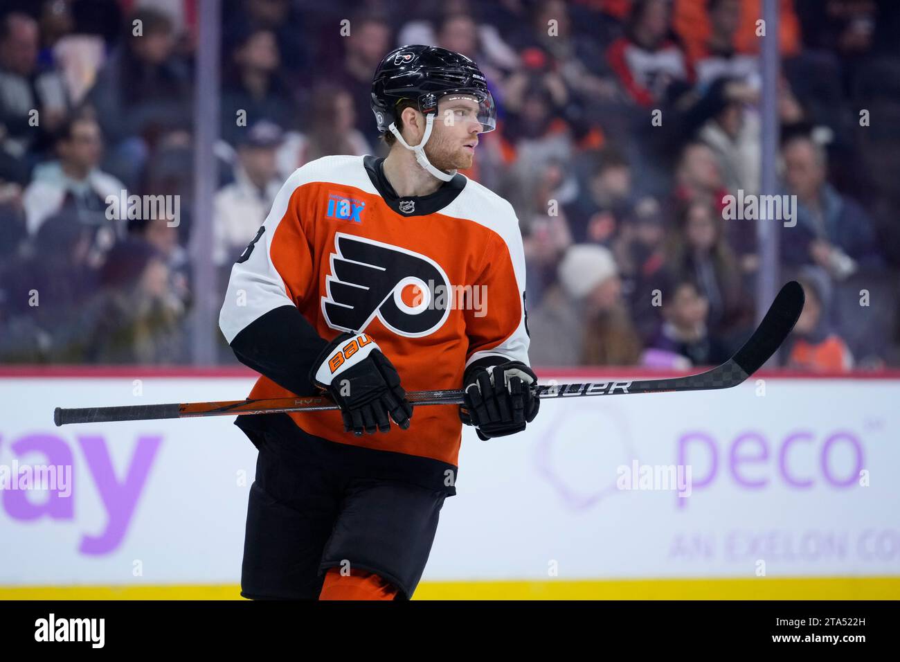 Philadelphia Flyers' Cam York plays during an NHL hockey game, Tuesday ...