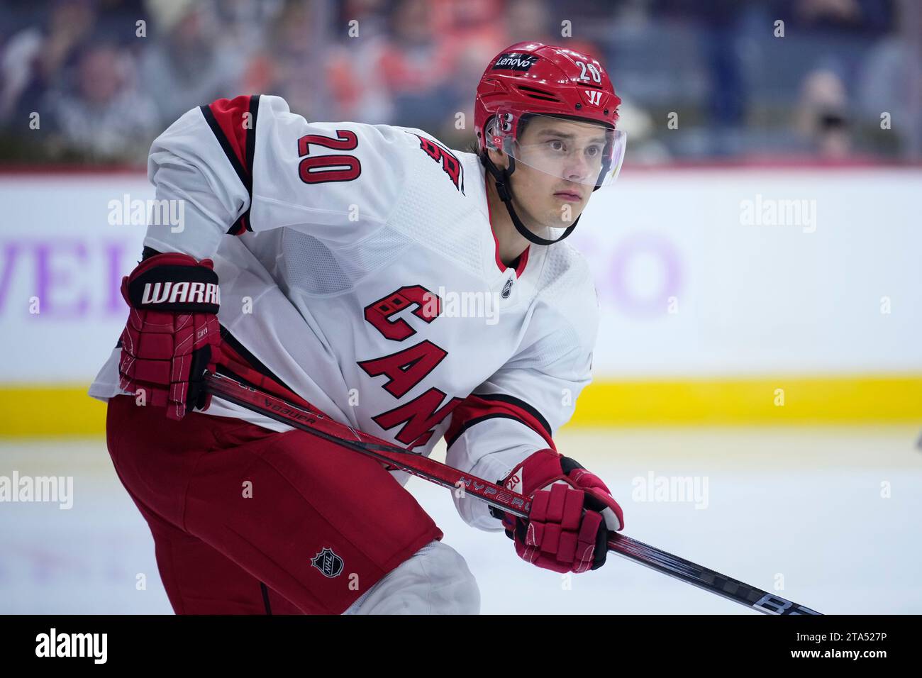 Carolina Hurricanes' Sebastian Aho plays during an NHL hockey game ...
