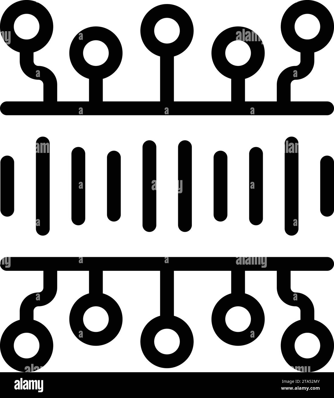 Ai powered system icon outline vector. Artificial intelligence ...