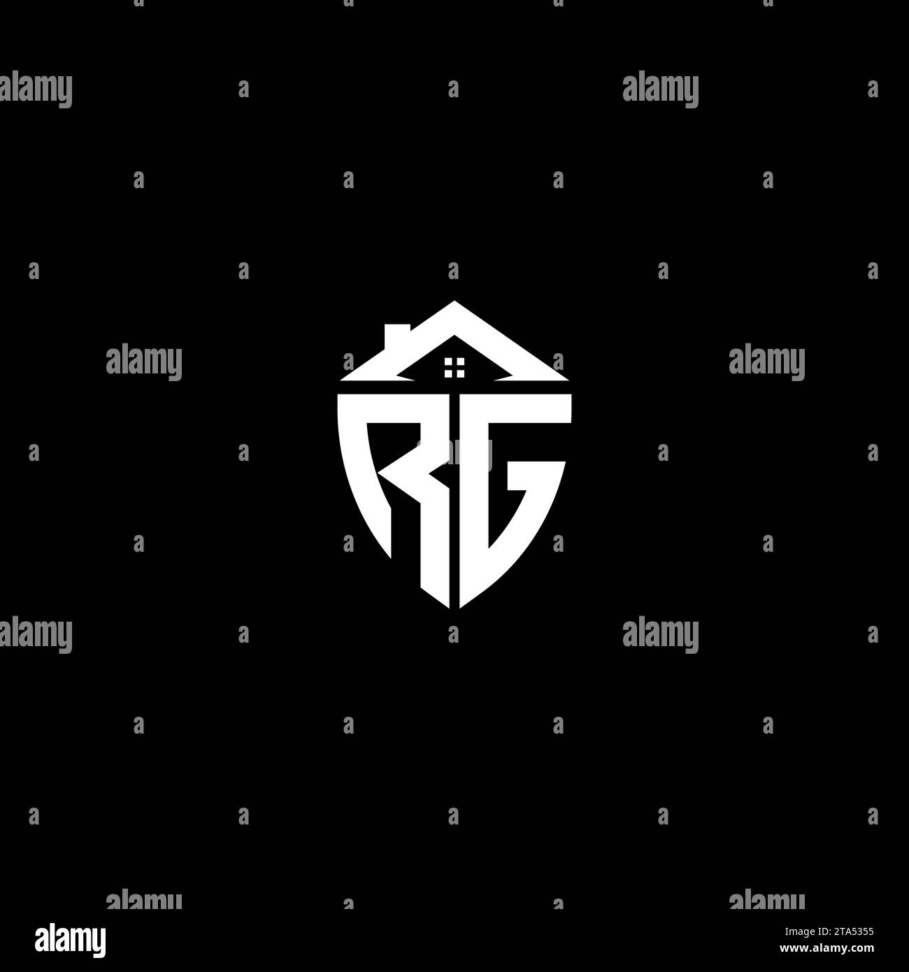 Rg logo design Black and White Stock Photos & Images - Alamy