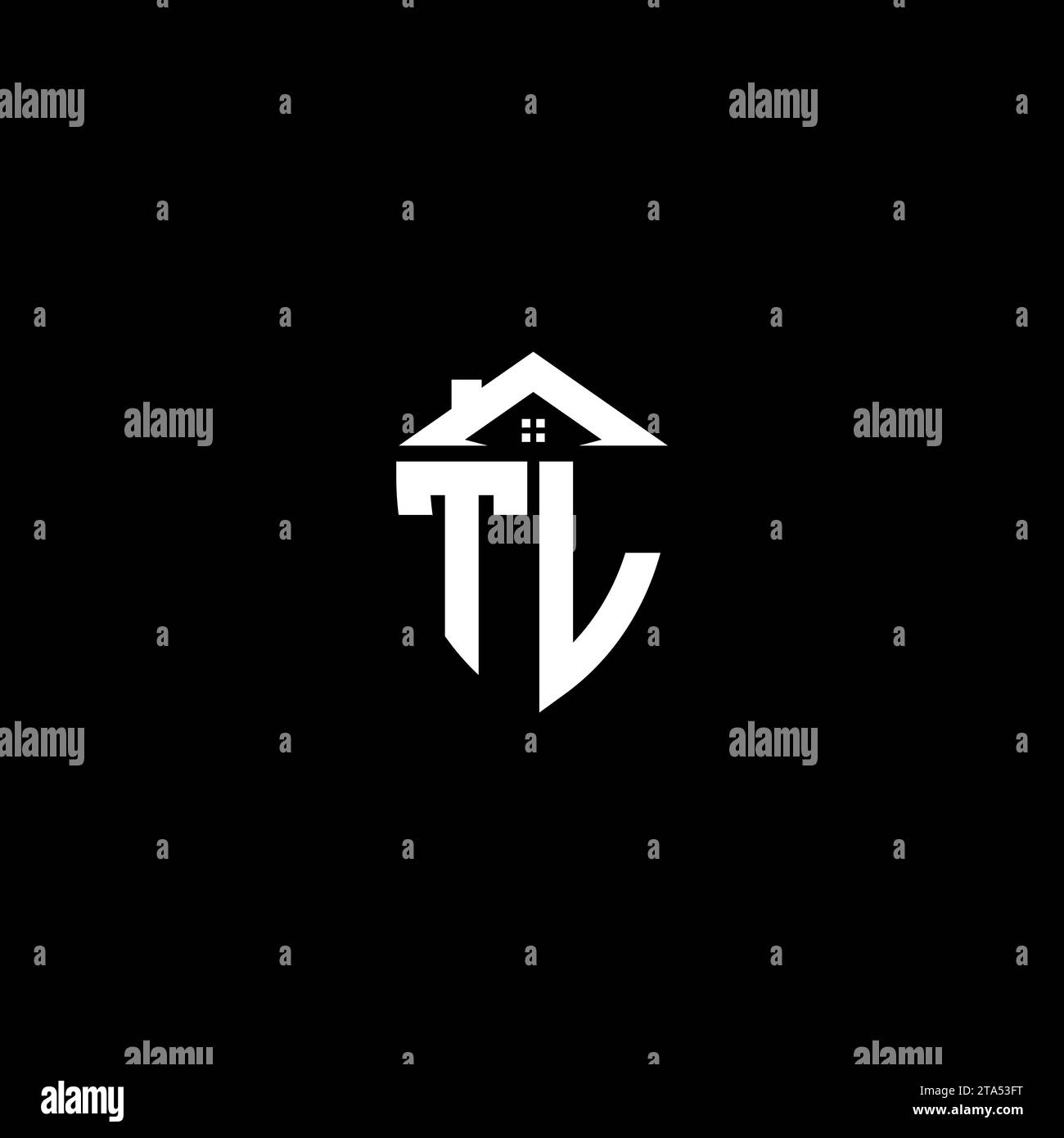 TL initials premium shield logo monogram with home designs modern ...