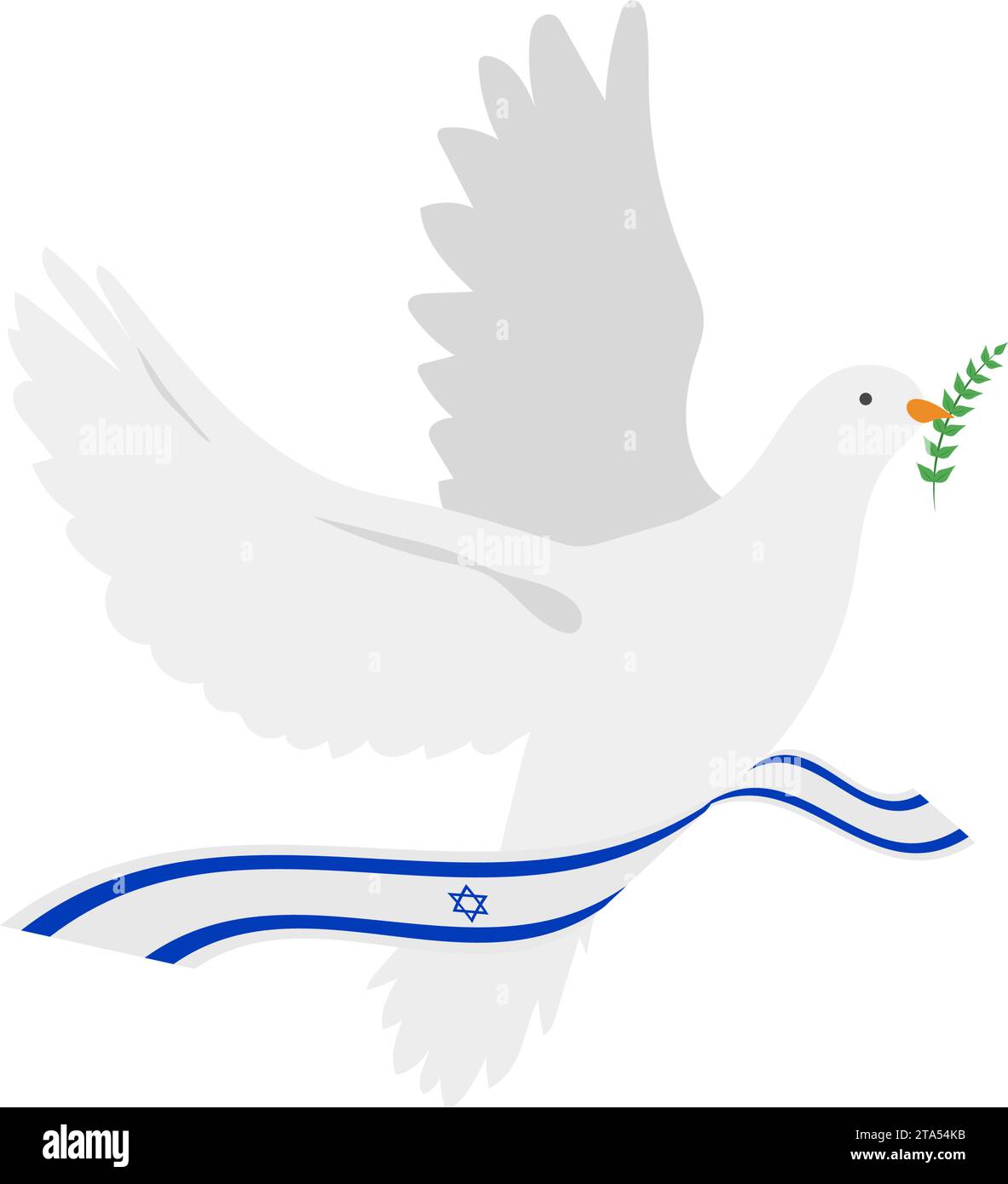 israel peace dove and flag Stock Vector Image & Art - Alamy
