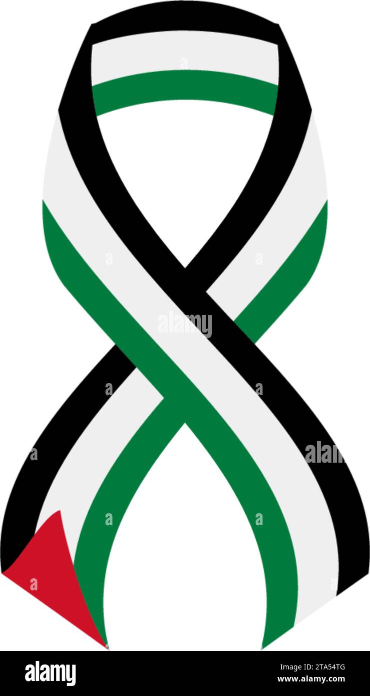 palestine flag ribbon Stock Vector Image & Art - Alamy