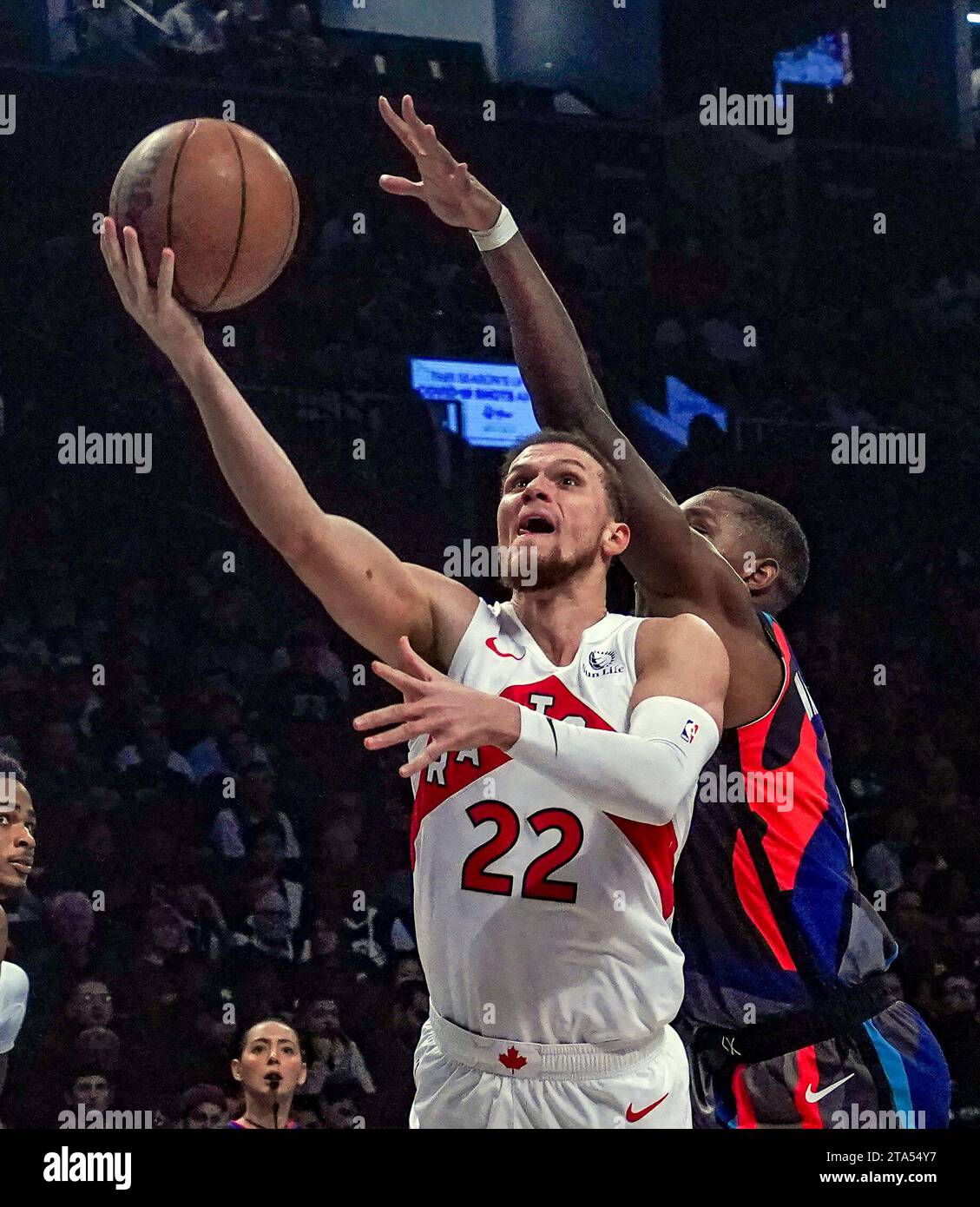 Toronto Raptors' guard Malachi Flynn goes for a layup, during an NBA ...