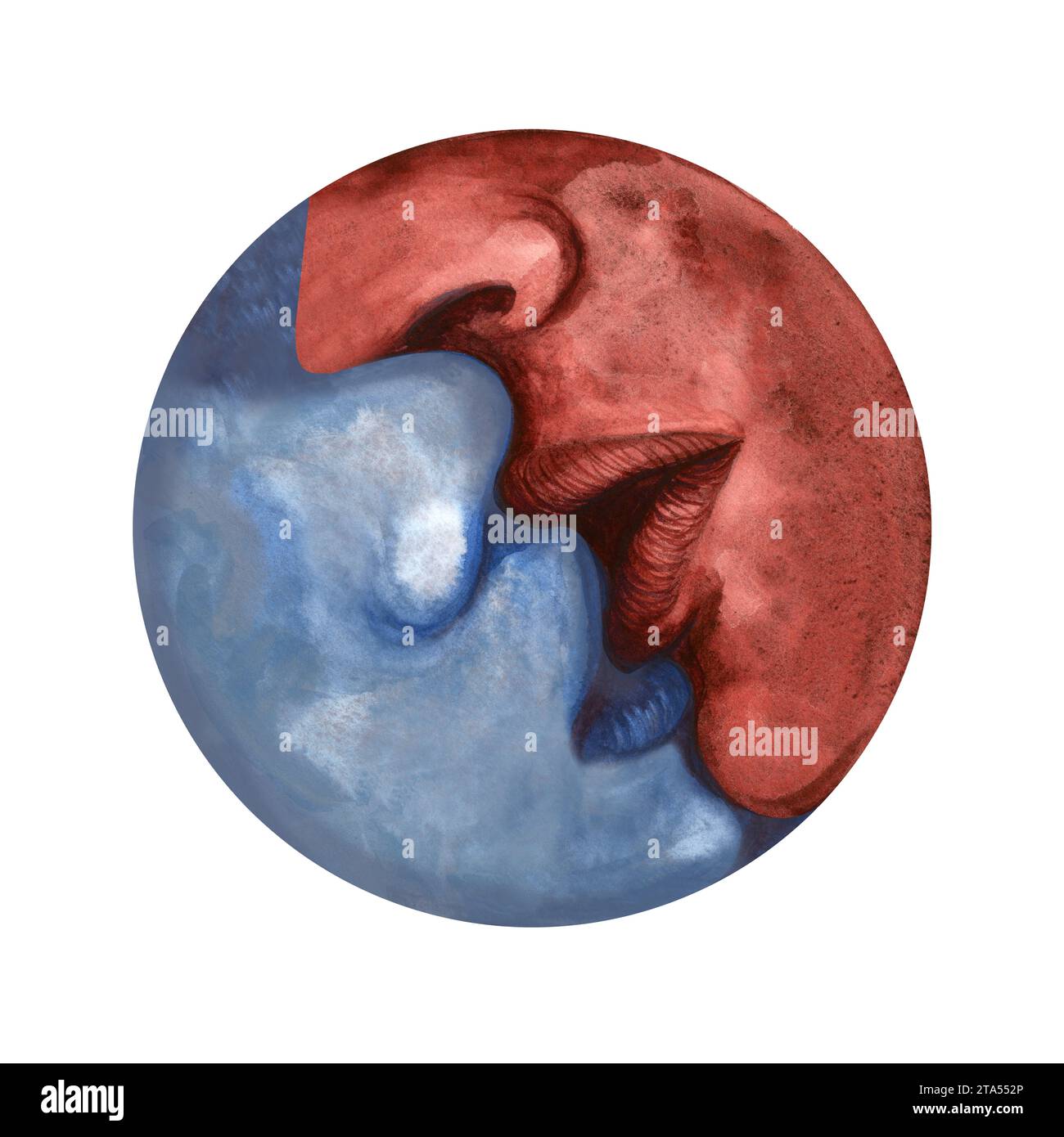 Kissing on the lips Cut Out Stock Images & Pictures - Alamy