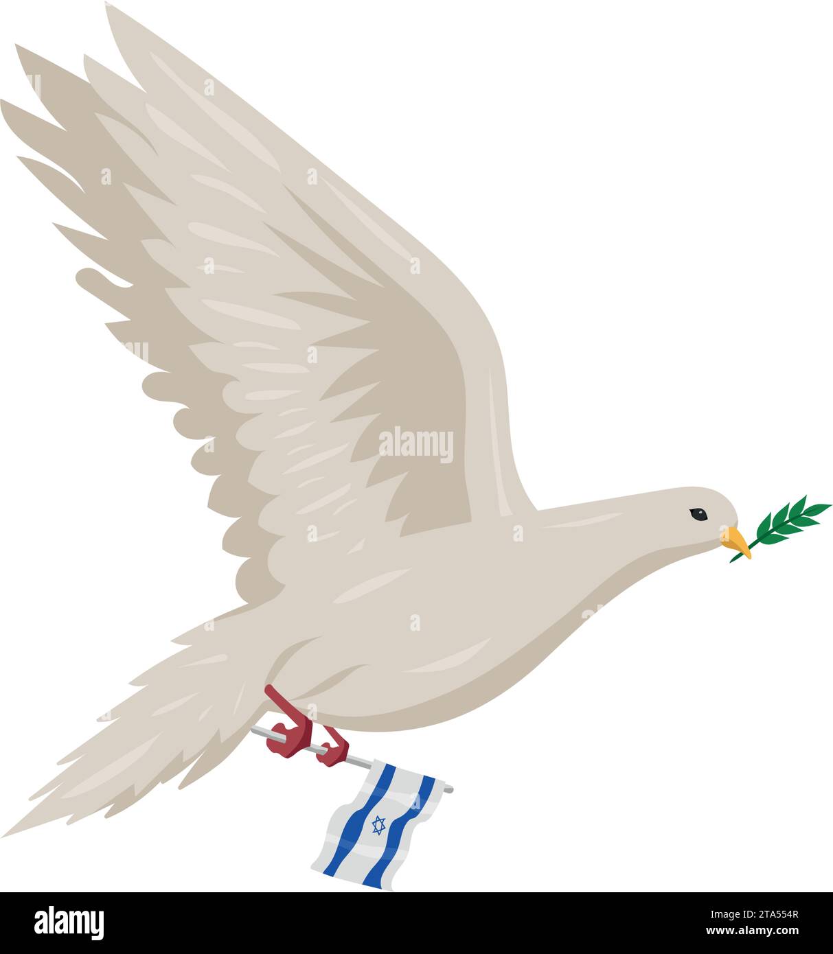 israel peace dove with flag illustration Stock Vector Image & Art - Alamy