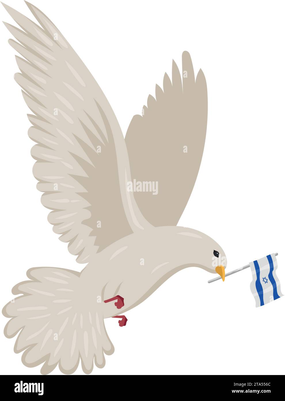 israel peace dove with flag Stock Vector Image & Art - Alamy