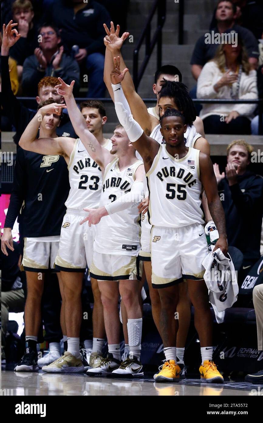 WEST LAFAYETTE, IN - NOVEMBER 28: Purdue Boilermakers guard Lance Jones ...