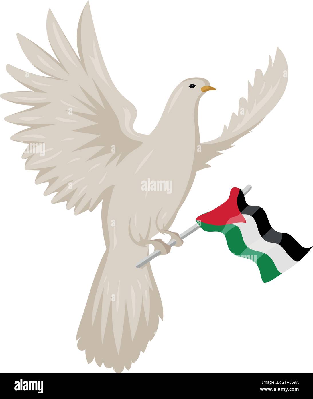 palestine peace dove with flag Stock Vector Image & Art - Alamy