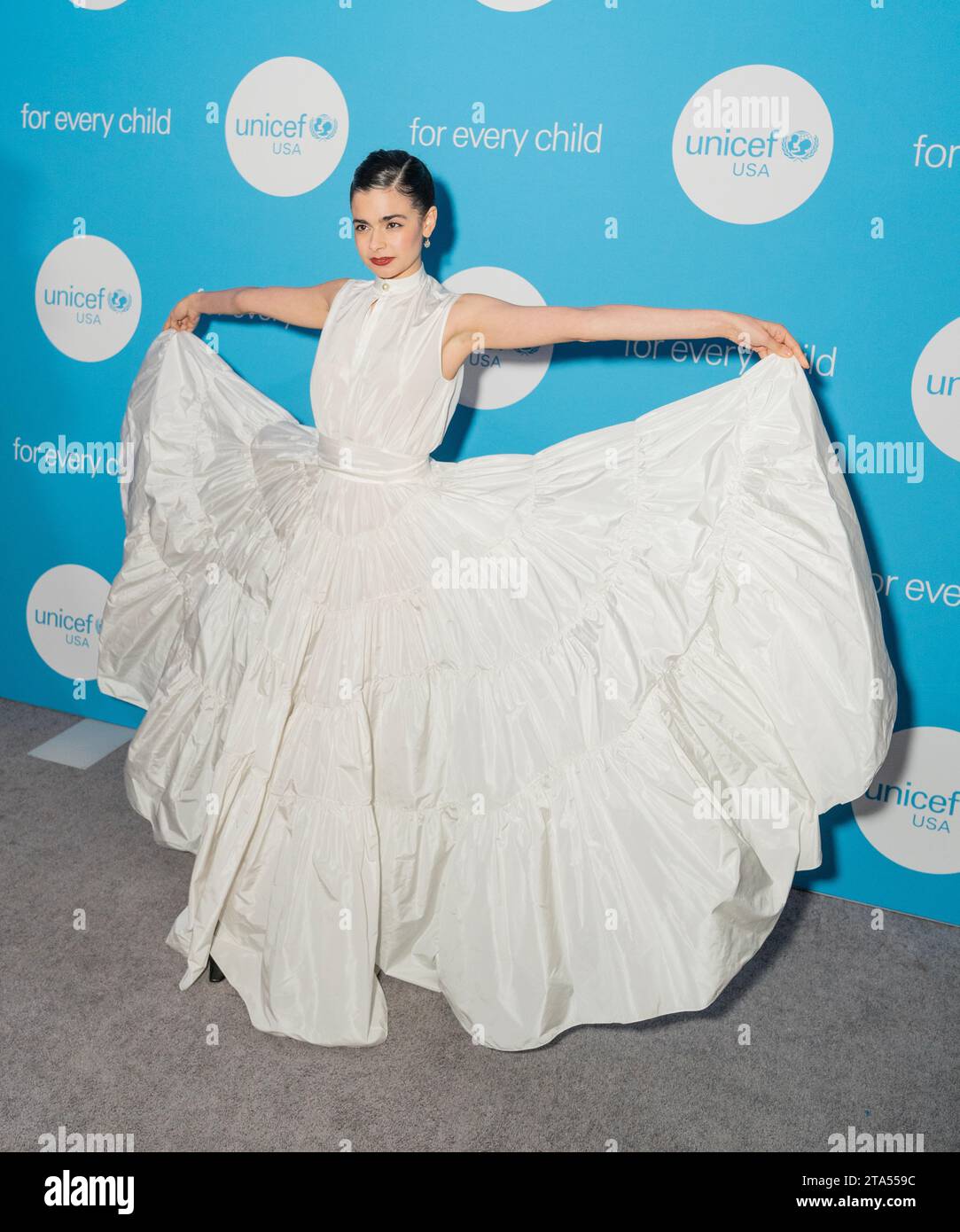 Aria Mia Loberti wearing dress by Dior attends UNICEF Gala 2023 at ...