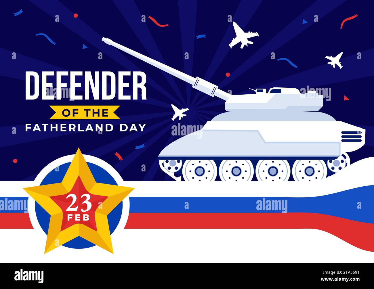 Defender of the Fatherland Day Vector Illustration on 23 February with ...