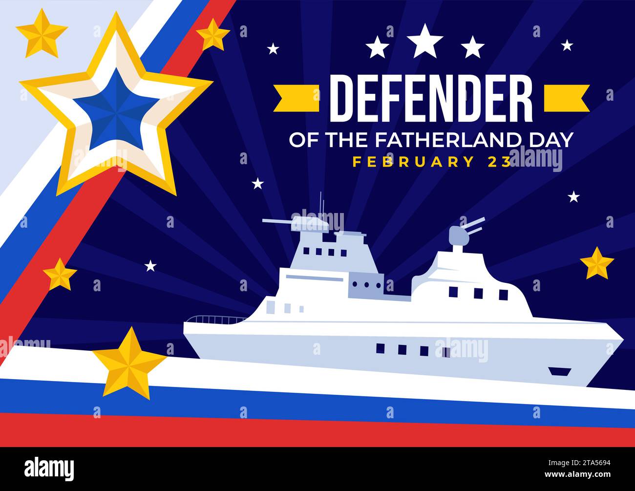 Defender of the Fatherland Day Vector Illustration on 23 February with ...