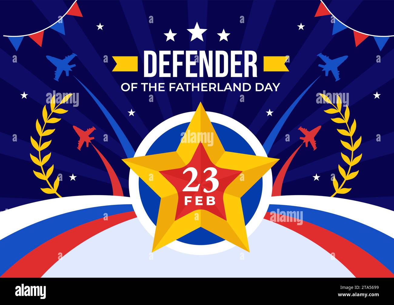 Defender of the Fatherland Day Vector Illustration on 23 February with ...