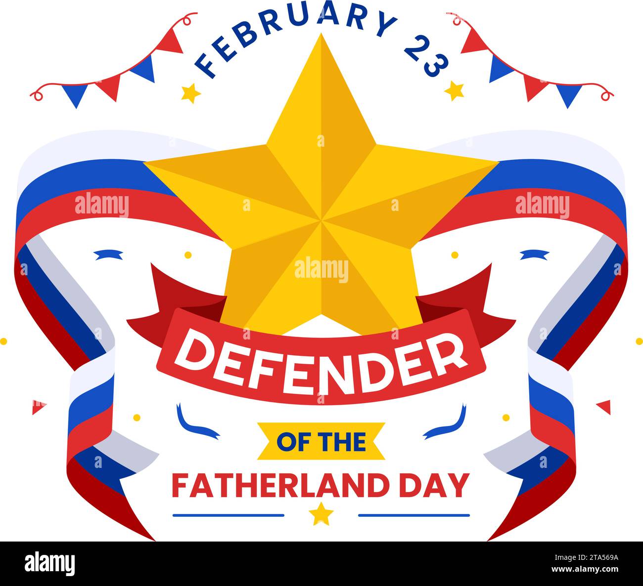Defender of the Fatherland Day Vector Illustration on 23 February with ...