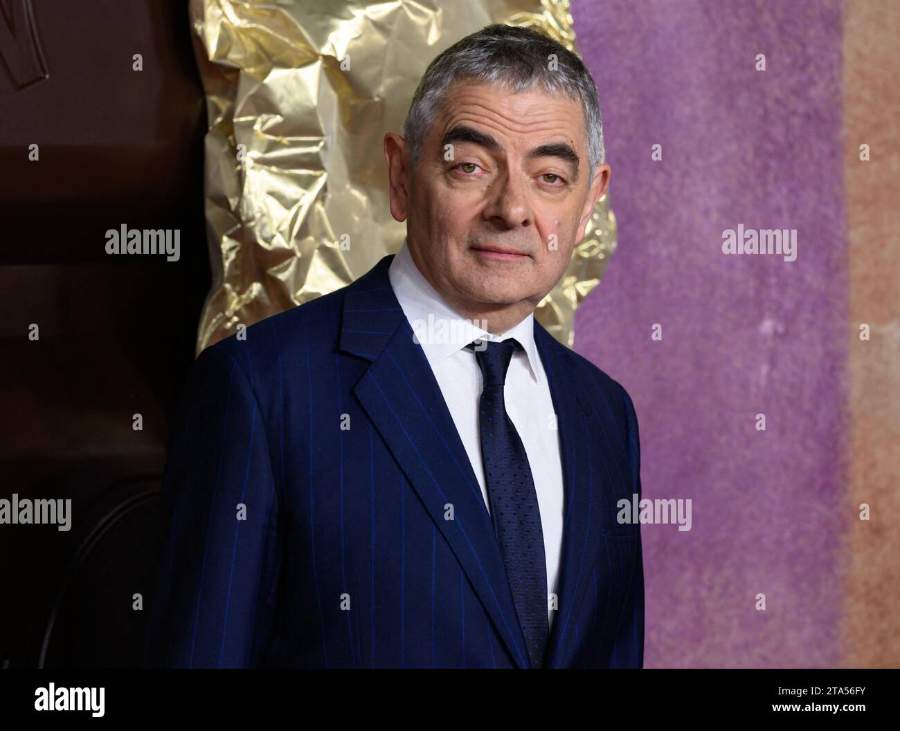 London, UK. 28th Nov, 2023. Rowan Atkinson arriving at the world ...