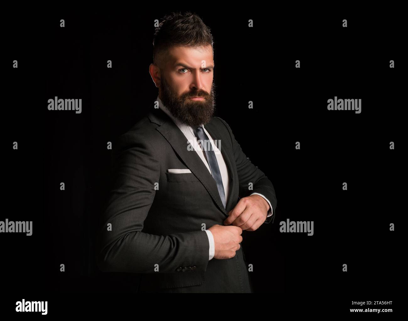 Bearded man suit fashion. Luxury classic suits, vogue. Man in classic ...