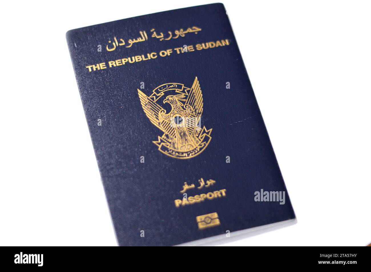 Cairo, Egypt, November 21 2023: The Republic of Sudan passport with a ...