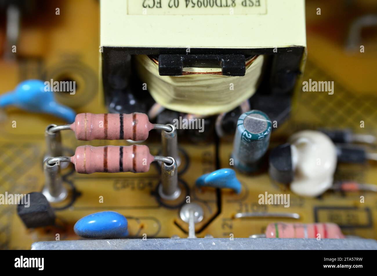 Cairo, Egypt, October 30 2023: interior of LED TV Television main board ...