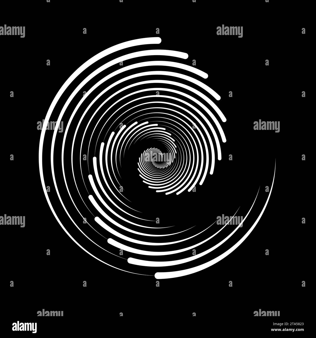 Spiral lines element. Radial spinning stripes texture. Circle swirl ...