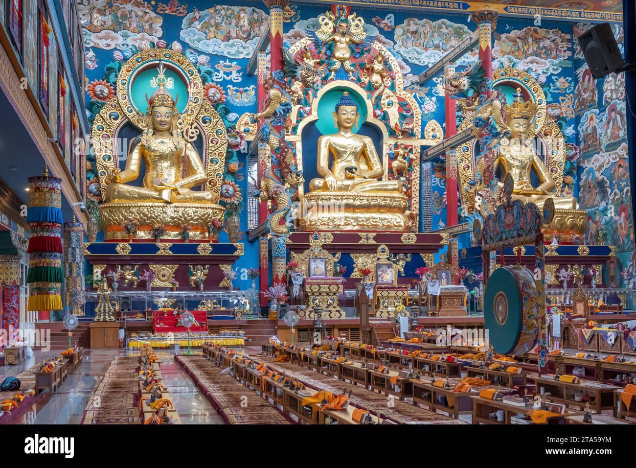 Buddha Statue in Namdroling Monastery. Located in Bylakuppe, Mysuru ...