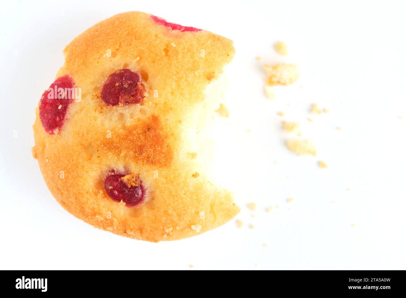 Fresh crumbly cookies with filling white background Stock Photo - Alamy