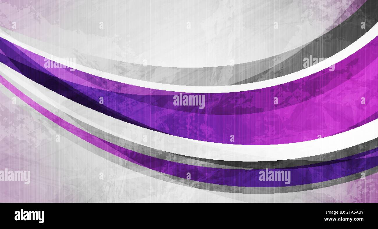 Violet and grey grunge waves abstract material background. Corporate ...