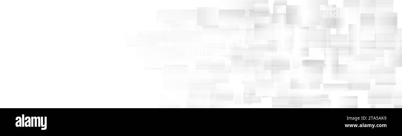Abstract grey tech geometric glossy squares banner design. Monochrome ...